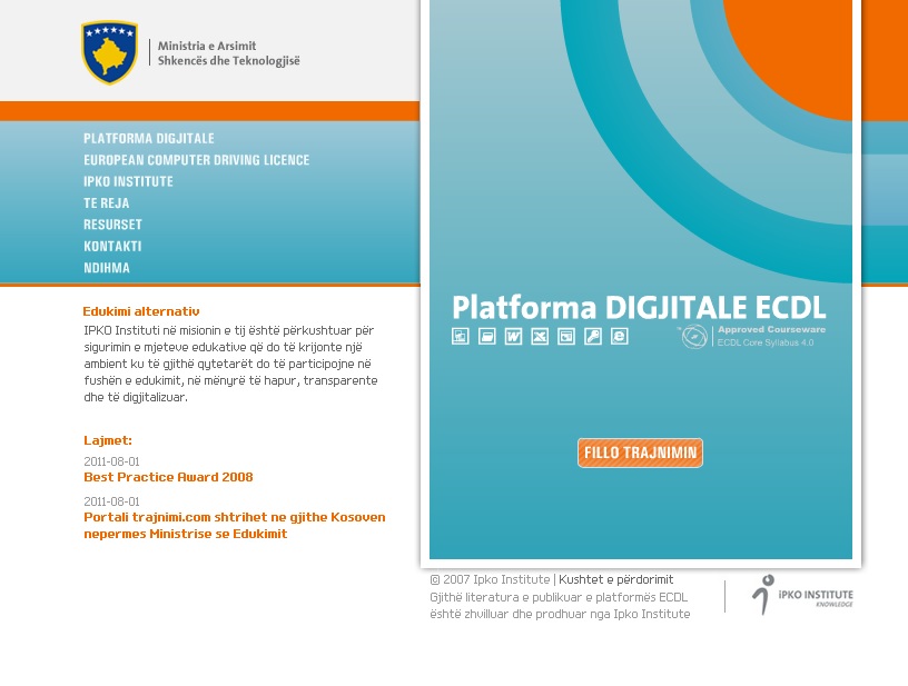 Uebi i Javës: Platforma Digjitale ECDL – Dautti